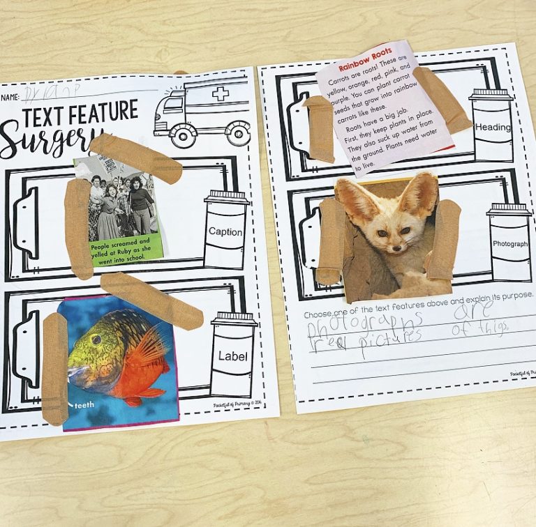 Text Feature Surgery for Elementary Students - Travelicious Teacher